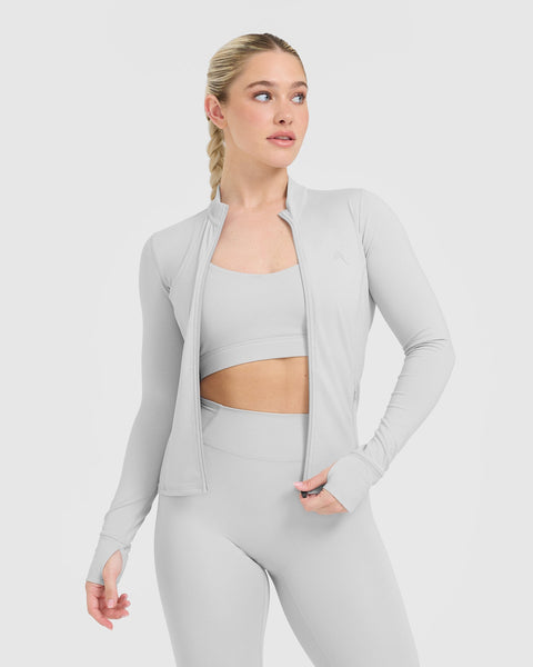 Timeless Jacket Women's - Full Zip - Light Grey | Oner Active CA