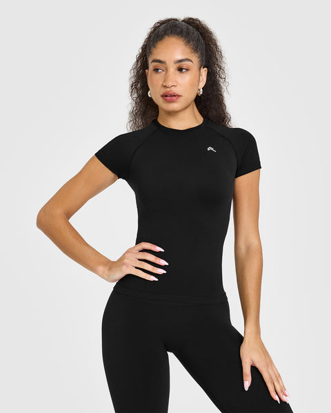 Black Fitted Top Women's - Seamless | Oner Active CA